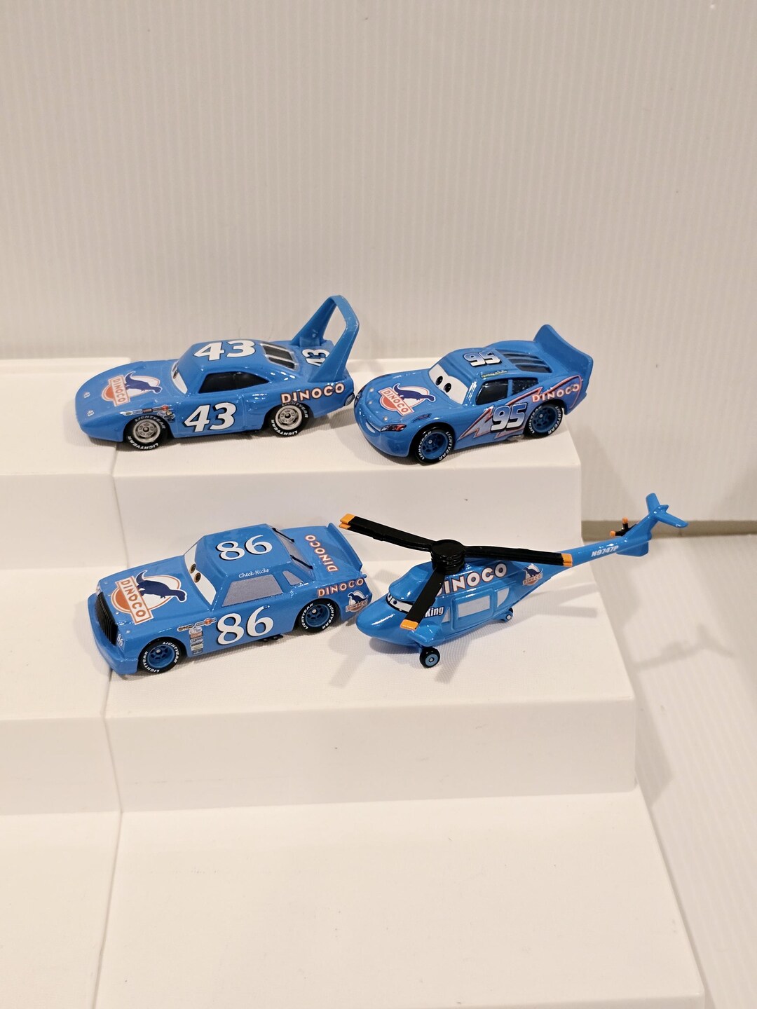 Disney Pixar Cars Diecast Dinoco Car and Helicopter Set - Etsy
