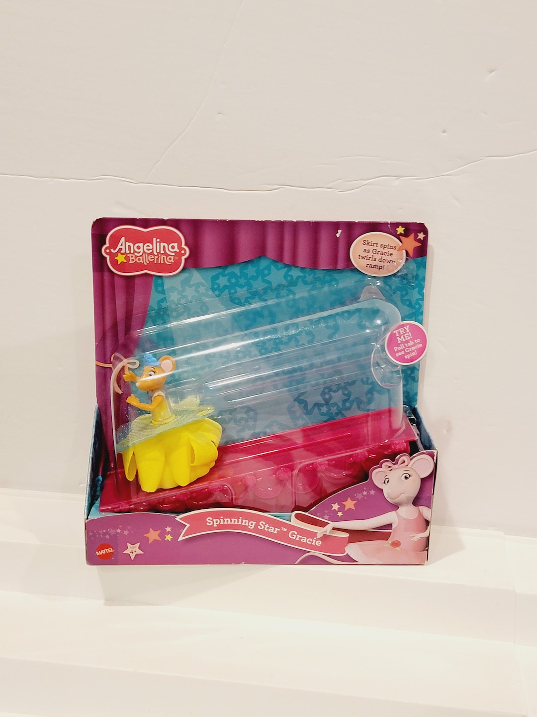 Angelina Ballerina Mattel 2010 Spinning Star Figurine Toy New in Box ...
