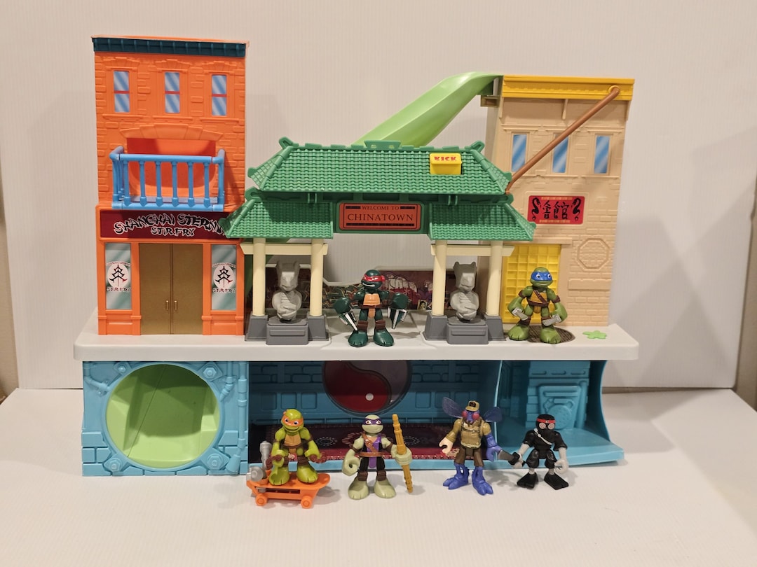 Imaginext Teenage Mutant Ninja Turtles Chinatown With Sounds and Figure ...