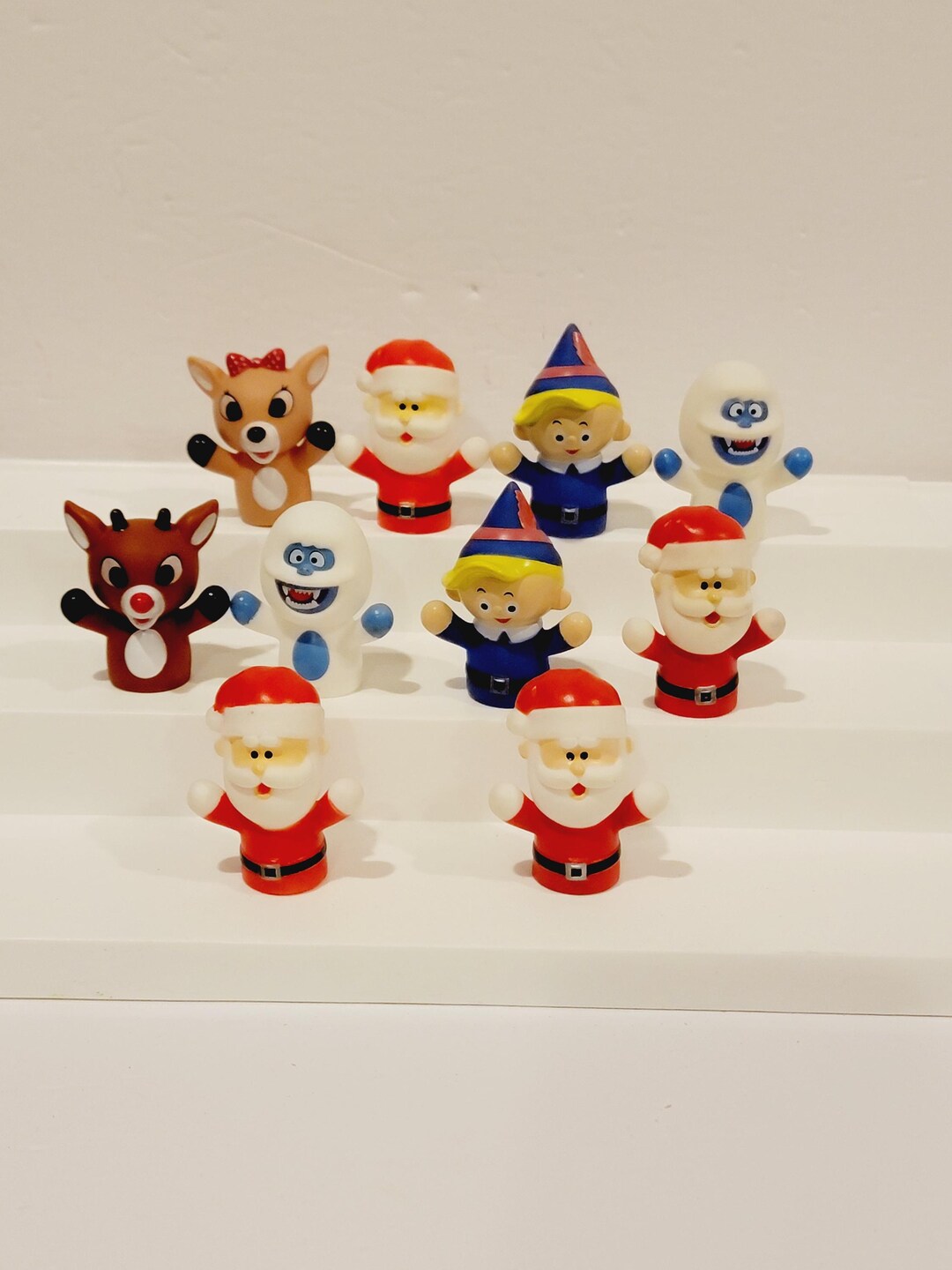 Rudolph Red Nosed Reindeer Finger Puppet Set - Etsy