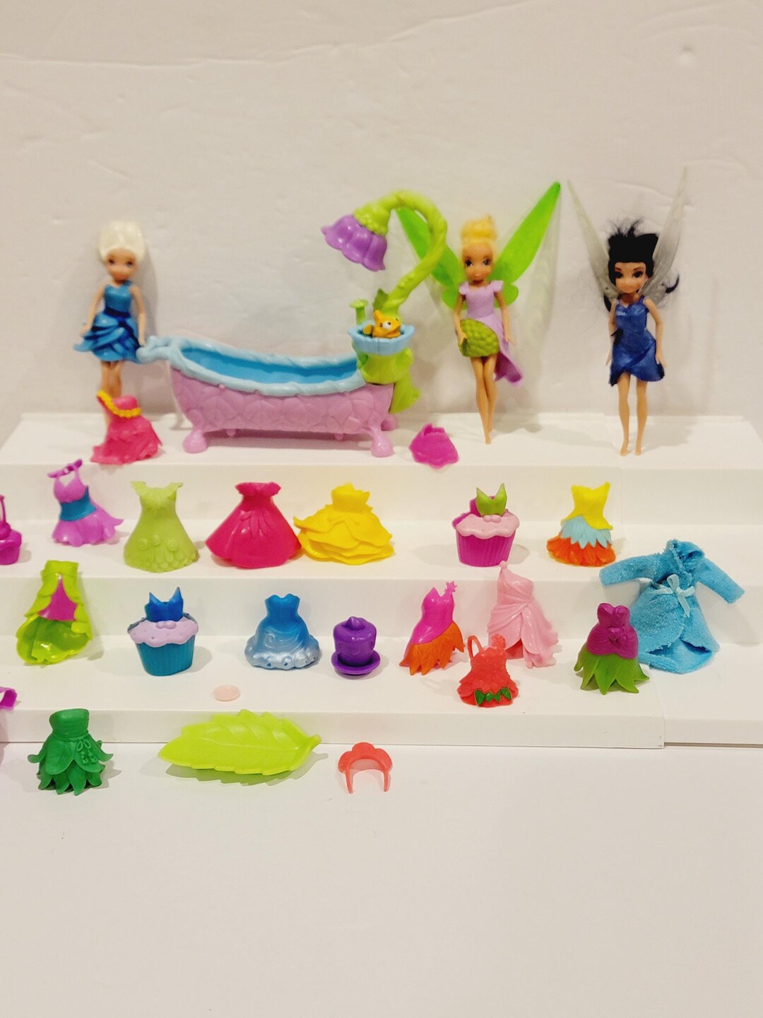 Disney Tinkerbell Fairy Jakks Pacific Pixie Bath Set and Dress up Set ...