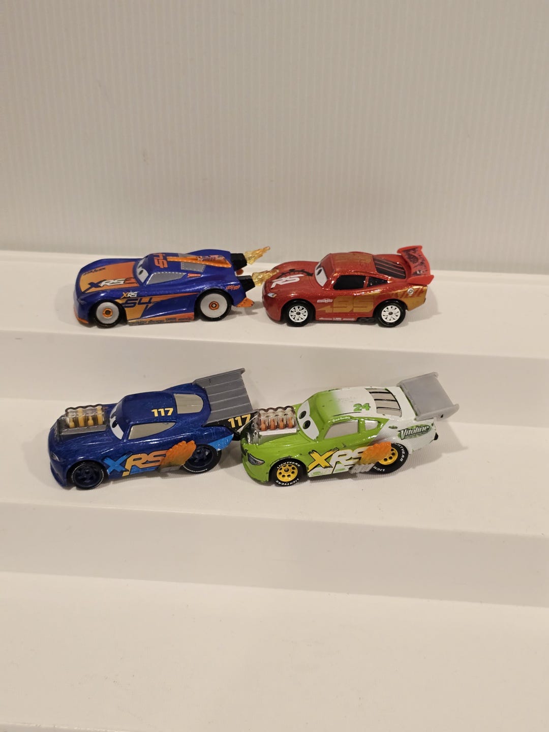 Disney Pixar Cars XRS Drag Racing Car Set - Etsy
