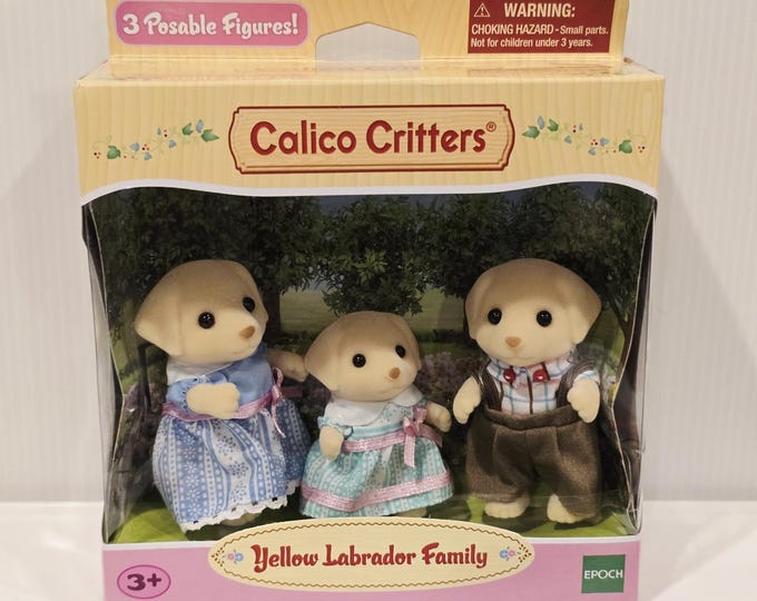 Calico Critters Sylvanian Families Yellow Labrador Family - Etsy