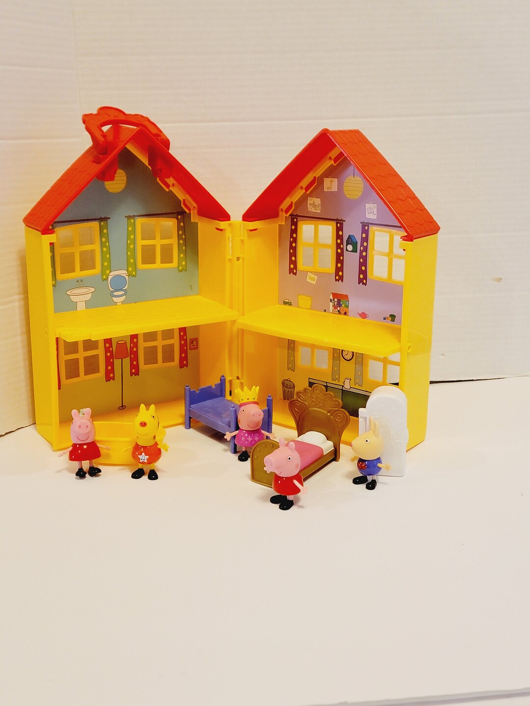Peppa Pig House Deluxe W/furniture & Figures - Etsy