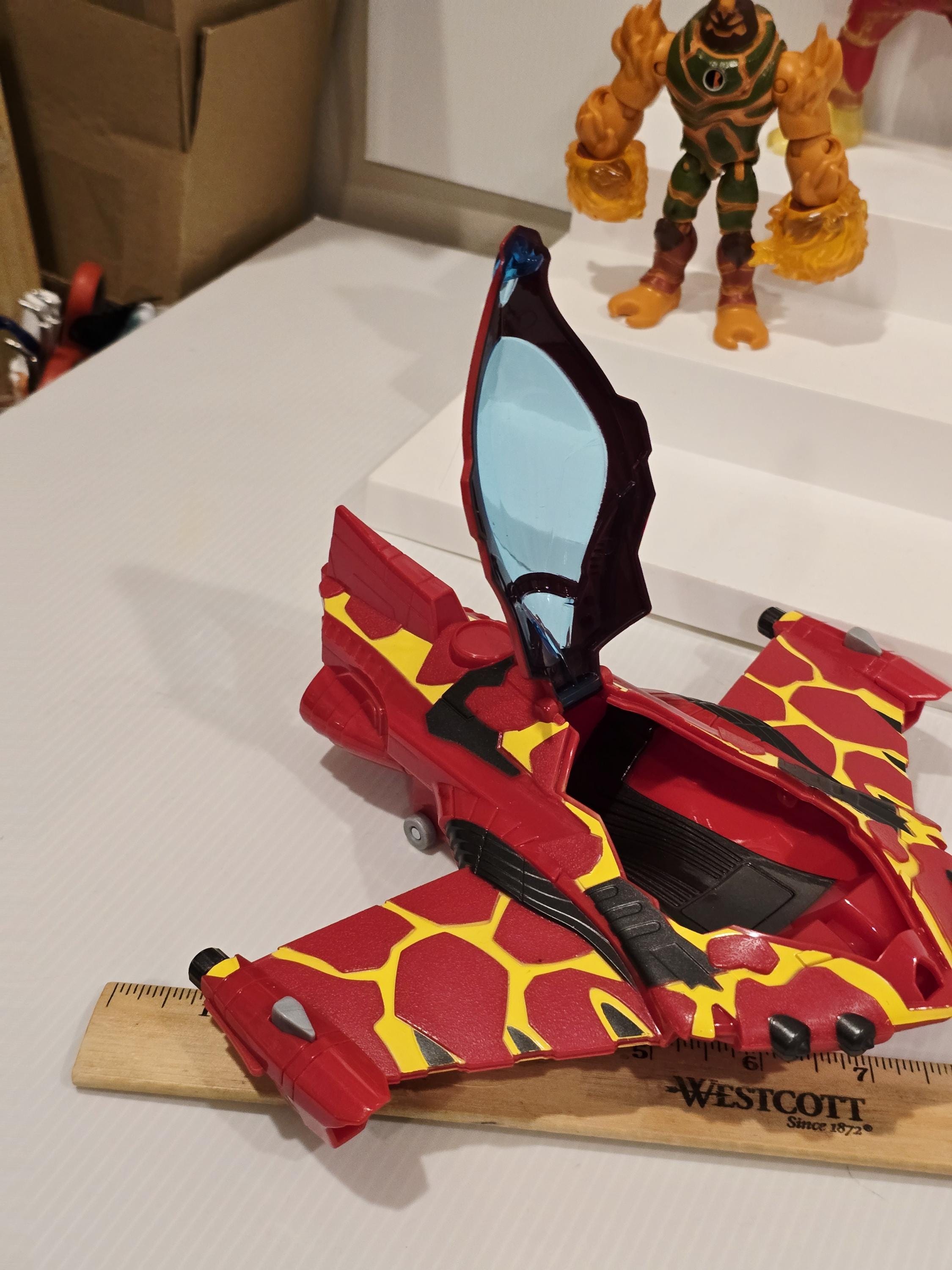 Ben 10 Heatblast Transforming , Hot Shot Action Figure and Rocket Flyer ...