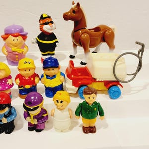 Vintage Plastic Little People Shelcore, John Deere, Playskool,and ...