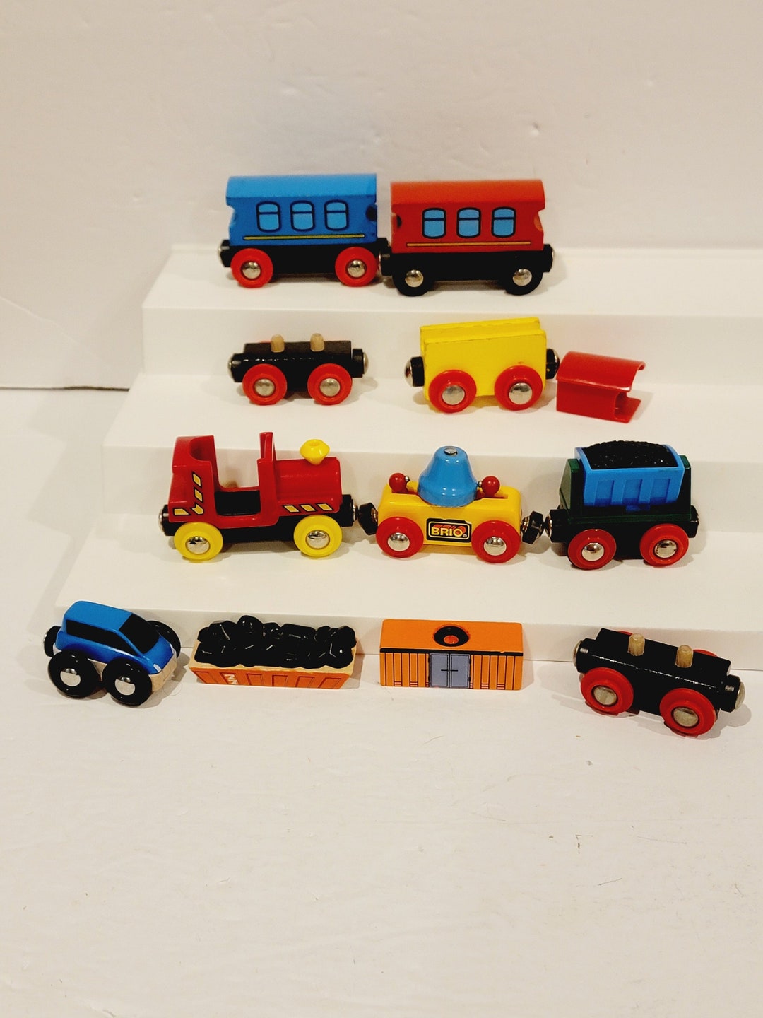 Brio Wooden Train and Car Set - Etsy