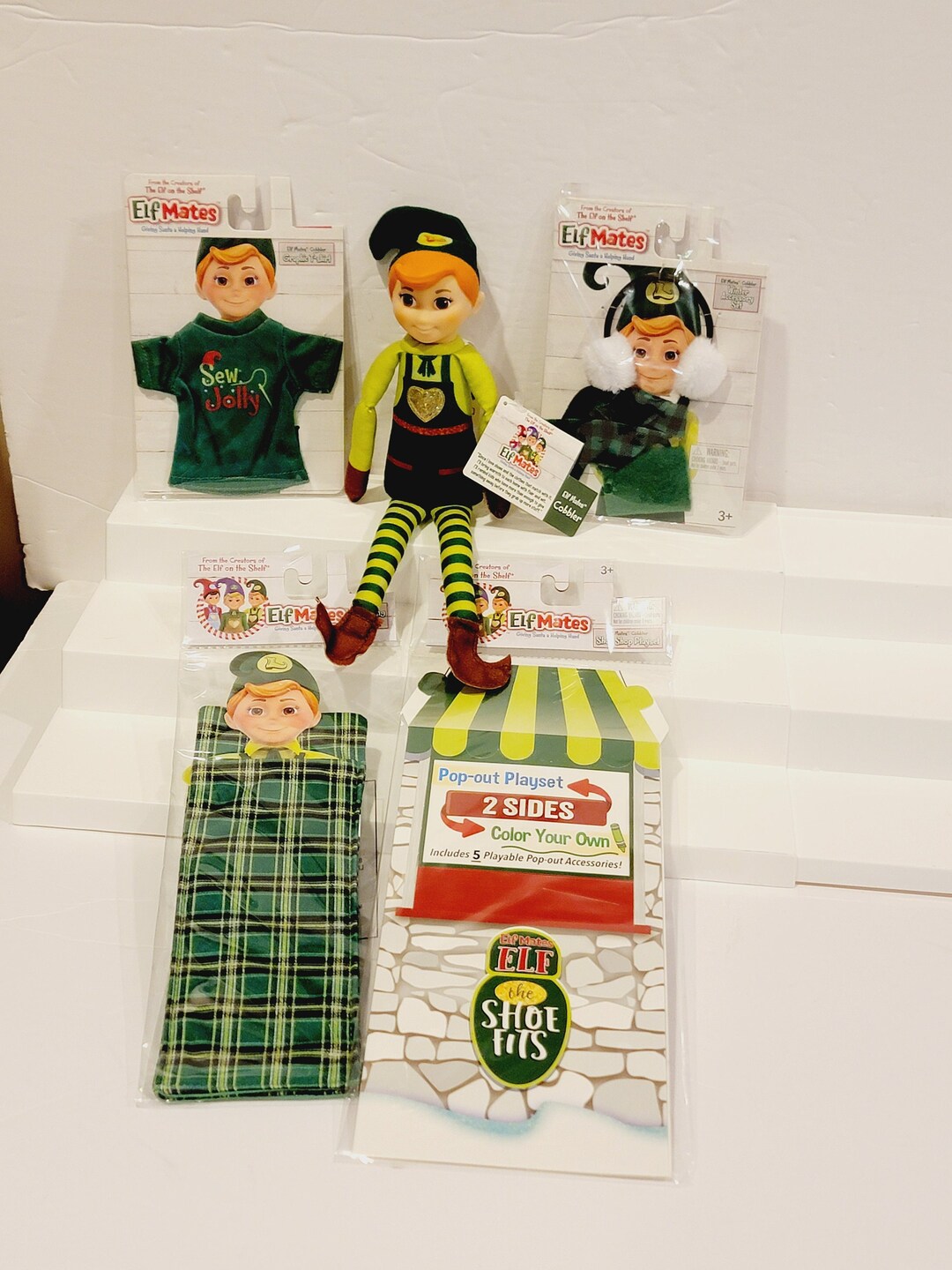 Elf Mates on the Shelf Green Cobbler Holiday Christmas Doll Plush With ...