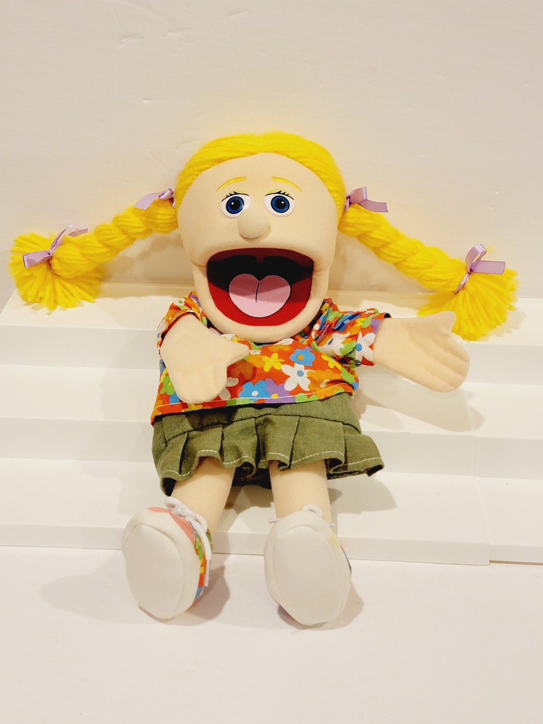 Silly Puppets Store 14 Cindy Peach Girl Hand Puppet - Etsy