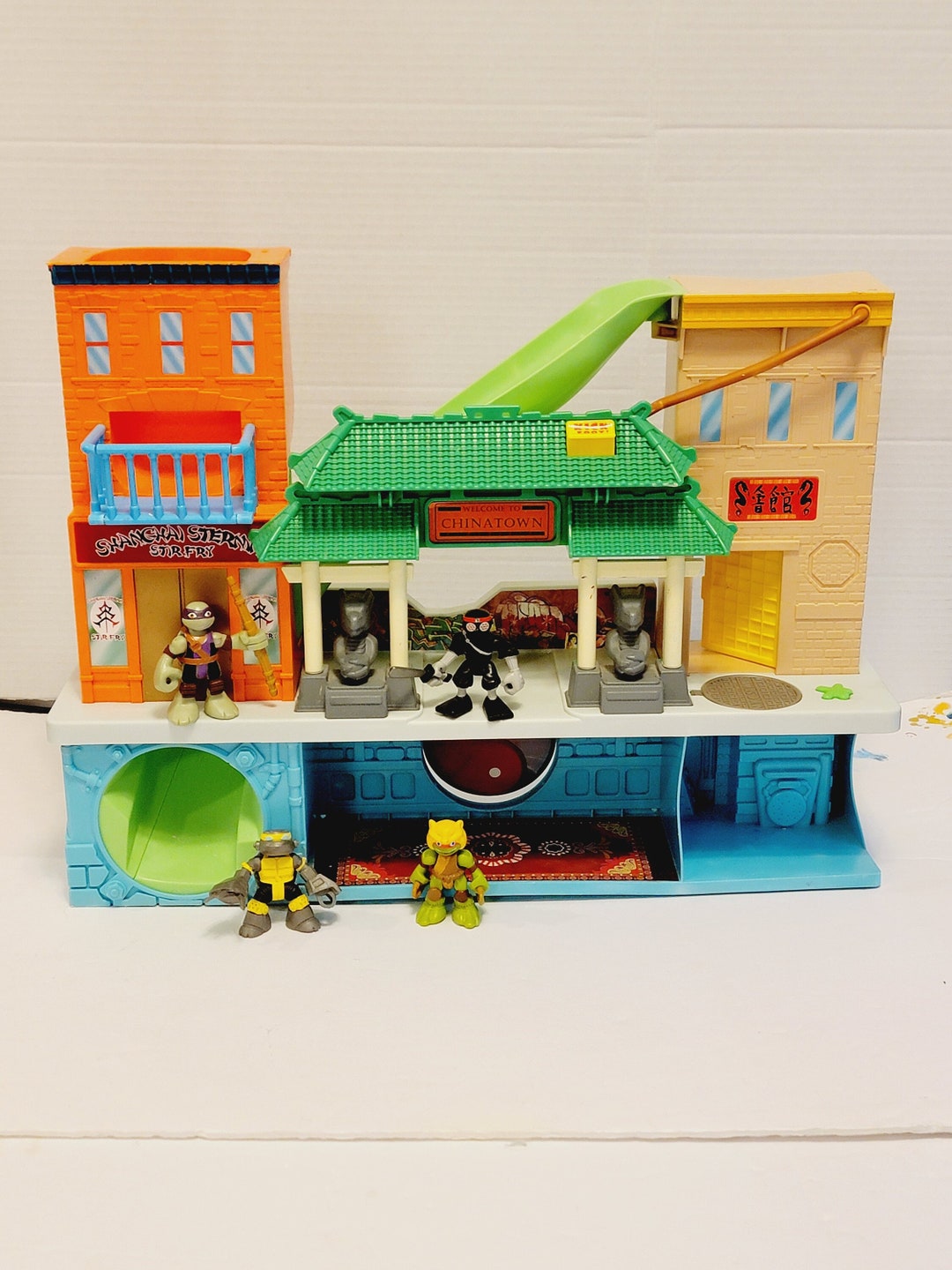 Teenage Mutant Ninja Turtles TMNT Sewer Lair Chinatown Play Set - Etsy
