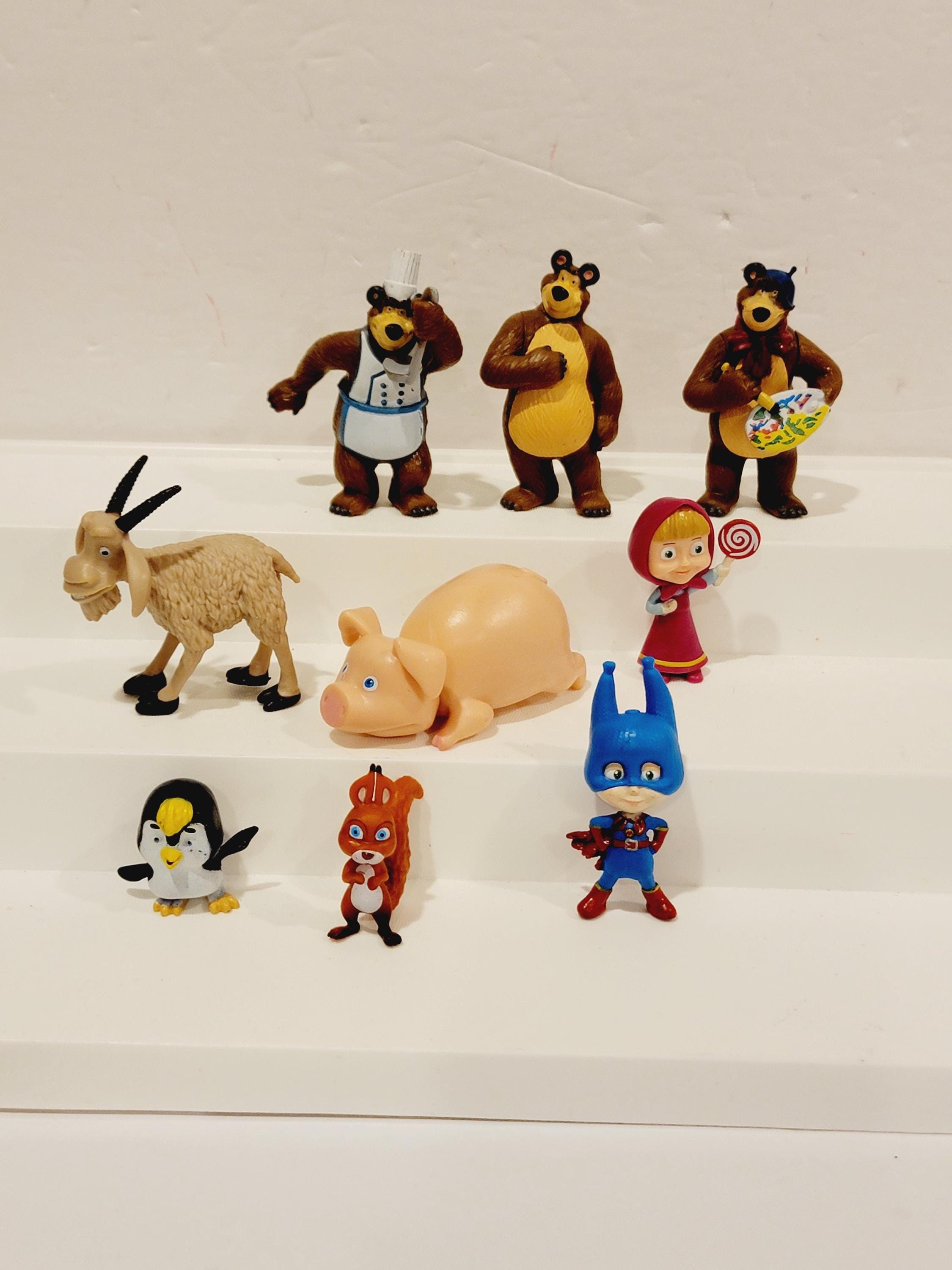 Masha and the Bear Action Figure Set - Etsy