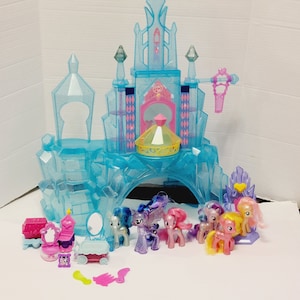My Little Pony Equestria Crystal Empire Castle Playset With Crystal Ponies Set Etsy