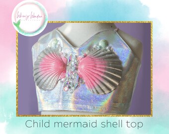 Child Mermaid Shell Top - Etsy