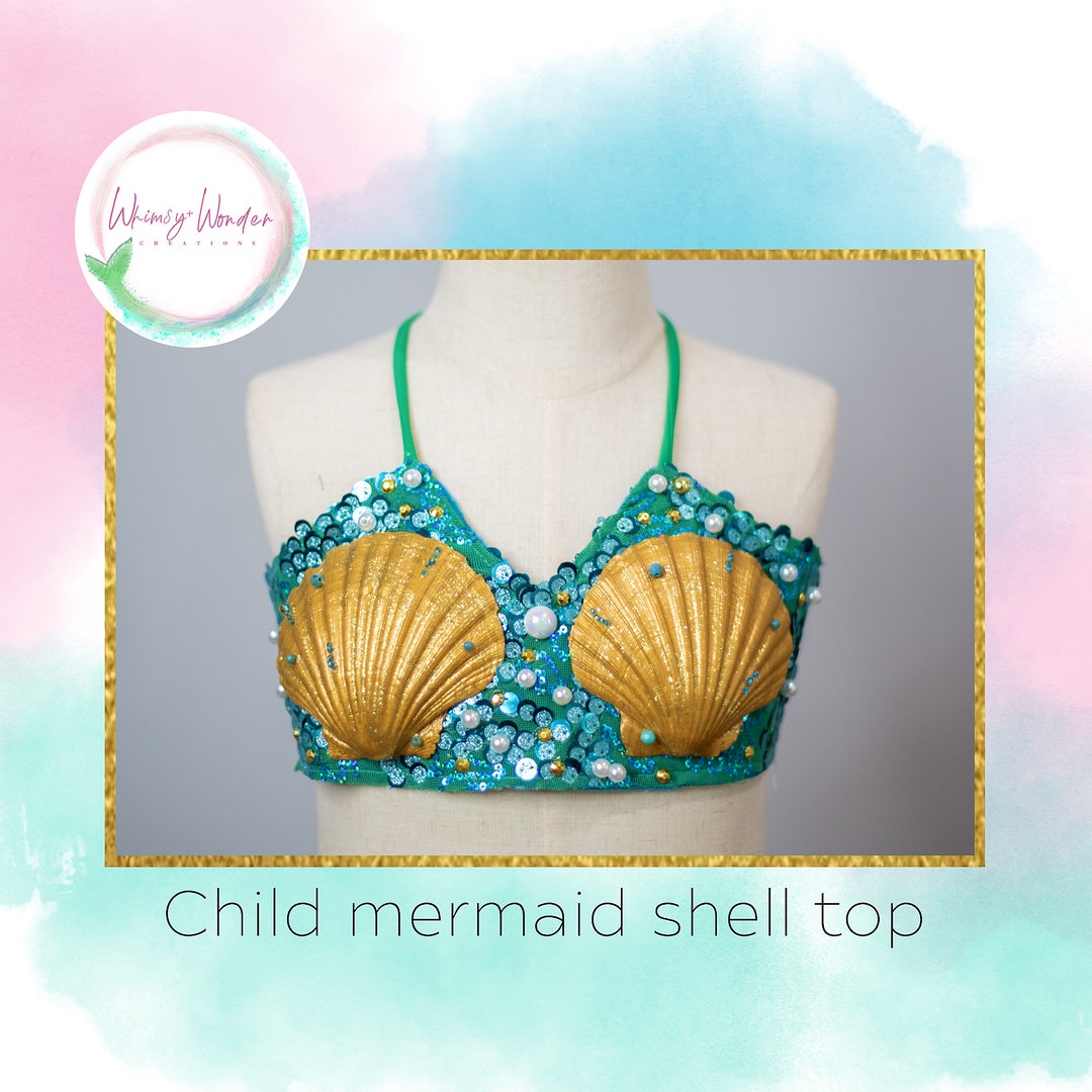 Child Mermaid Shell Top - Etsy