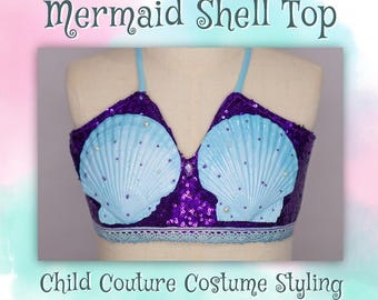 Child Mermaid Shell Top - Etsy