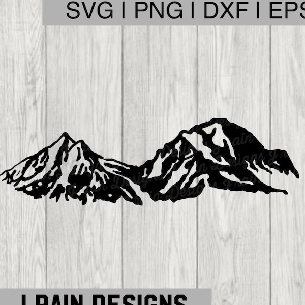 Snowy Mountain Svg - Etsy