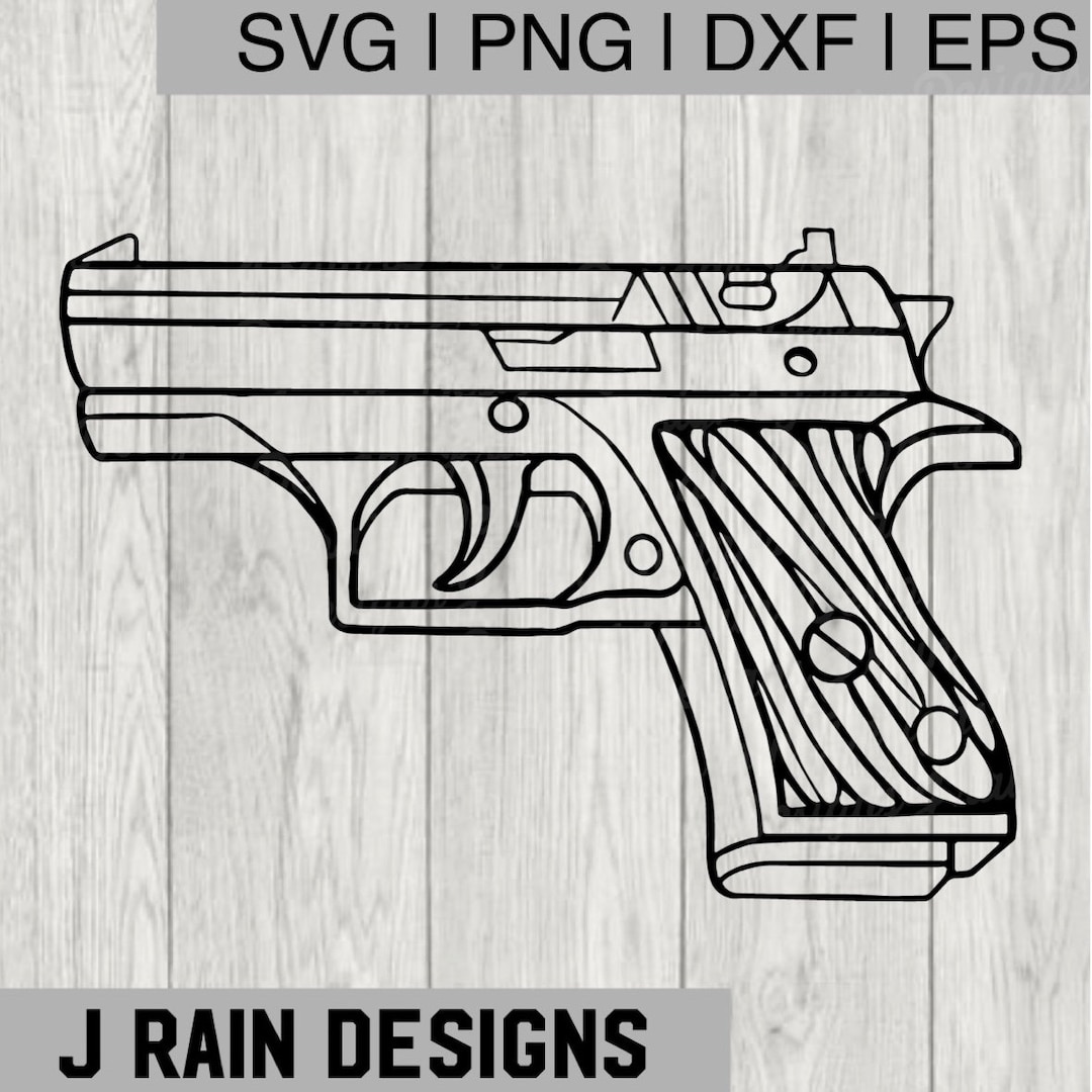 Gun Svg Gun Eps Gun DXF Gun Png Gun Clipart Weapon Svg Weapon DXF ...