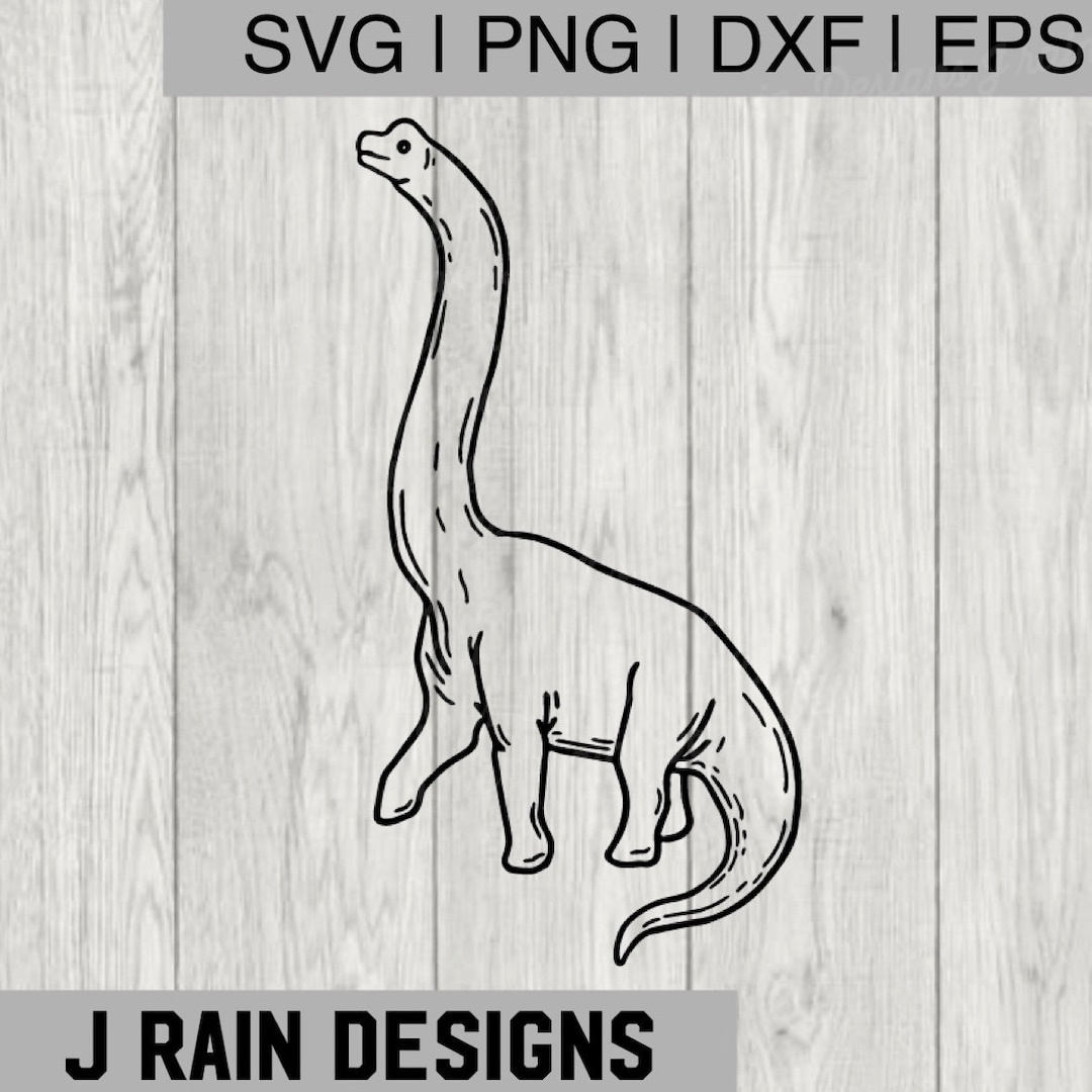 Long Neck Dinosaur SVG - Brachiosaurus Svg - Dinosaur Svg - Dinosaur ...