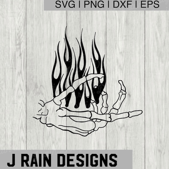 Death Flame SVG Skeleton Hand SVG Skeleton SVG Flame Svg | Etsy