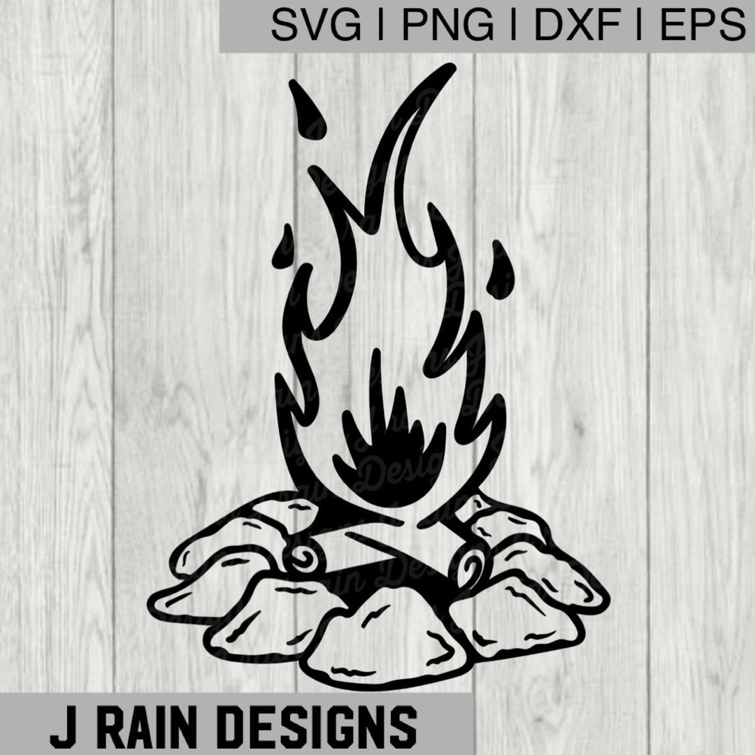 Campfire SVG - Fire SVG - Camping SVG - Outdoors Svg - Campfire Dxf ...