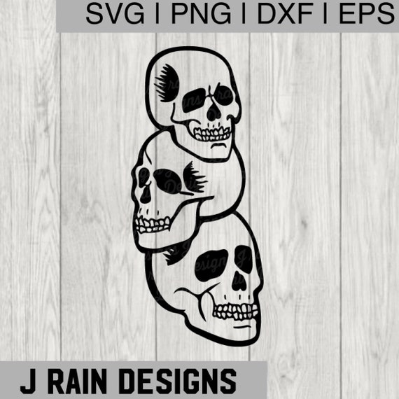Stacked Skull SVG Skull Svg Skull Png Skull DXF Skull | Etsy