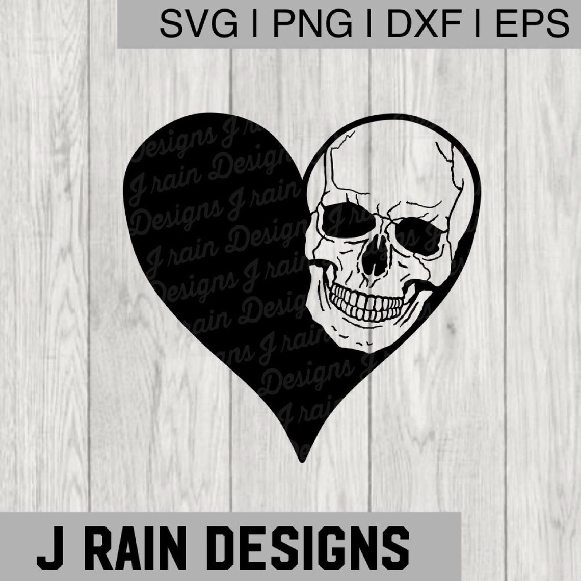 Heart Skull SVG Skull Svg Heart Svg Valentines Svg - Etsy