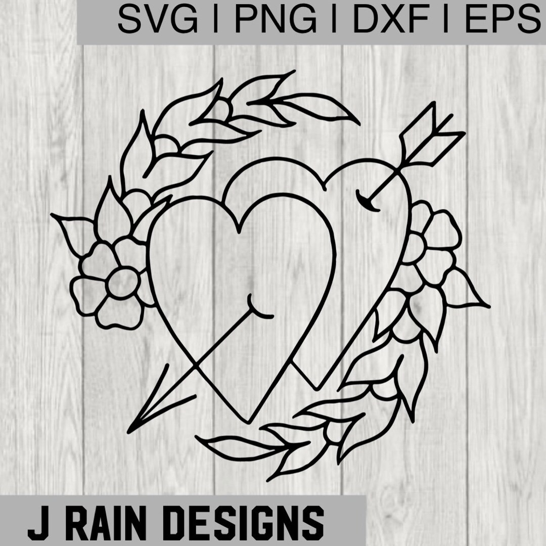 Heart Svg - Heart Png - Heart Eps - Heart DXF - Heart Clipart - Love ...