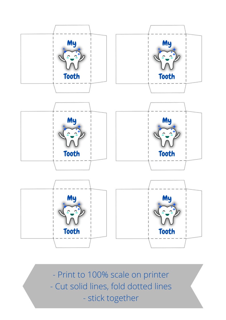 Tooth Envelope Digital Download Printable Tooth Fairy School - Etsy