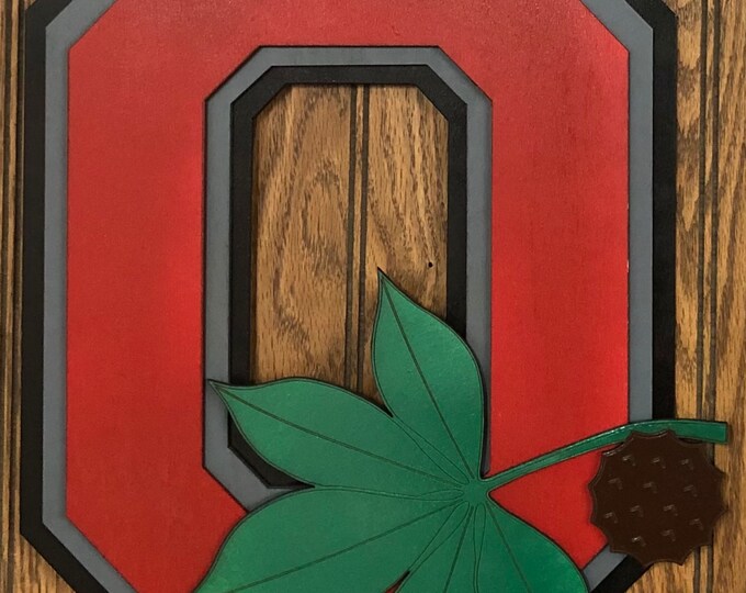 Officially Licensed Ohio State Block O Wood Sign Mancave Sports With ...