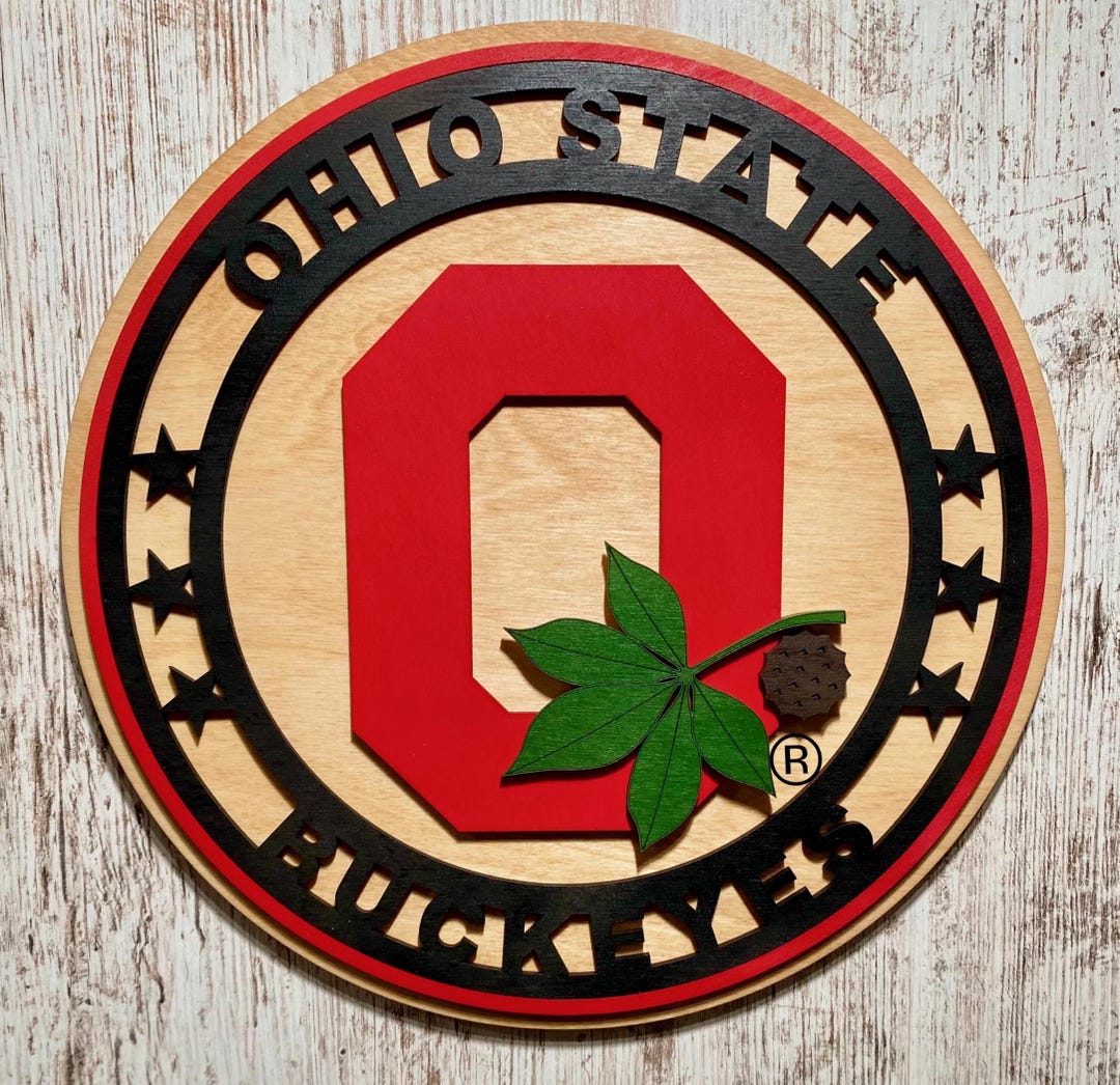 Ohio State Buckeyes Wood Sign: Block O, Man Cave Decor - Etsy