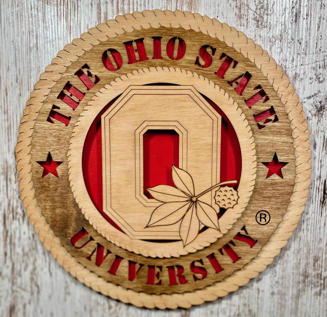 Officially Licensed the Ohio State University Block O 12 Inch Wall ...