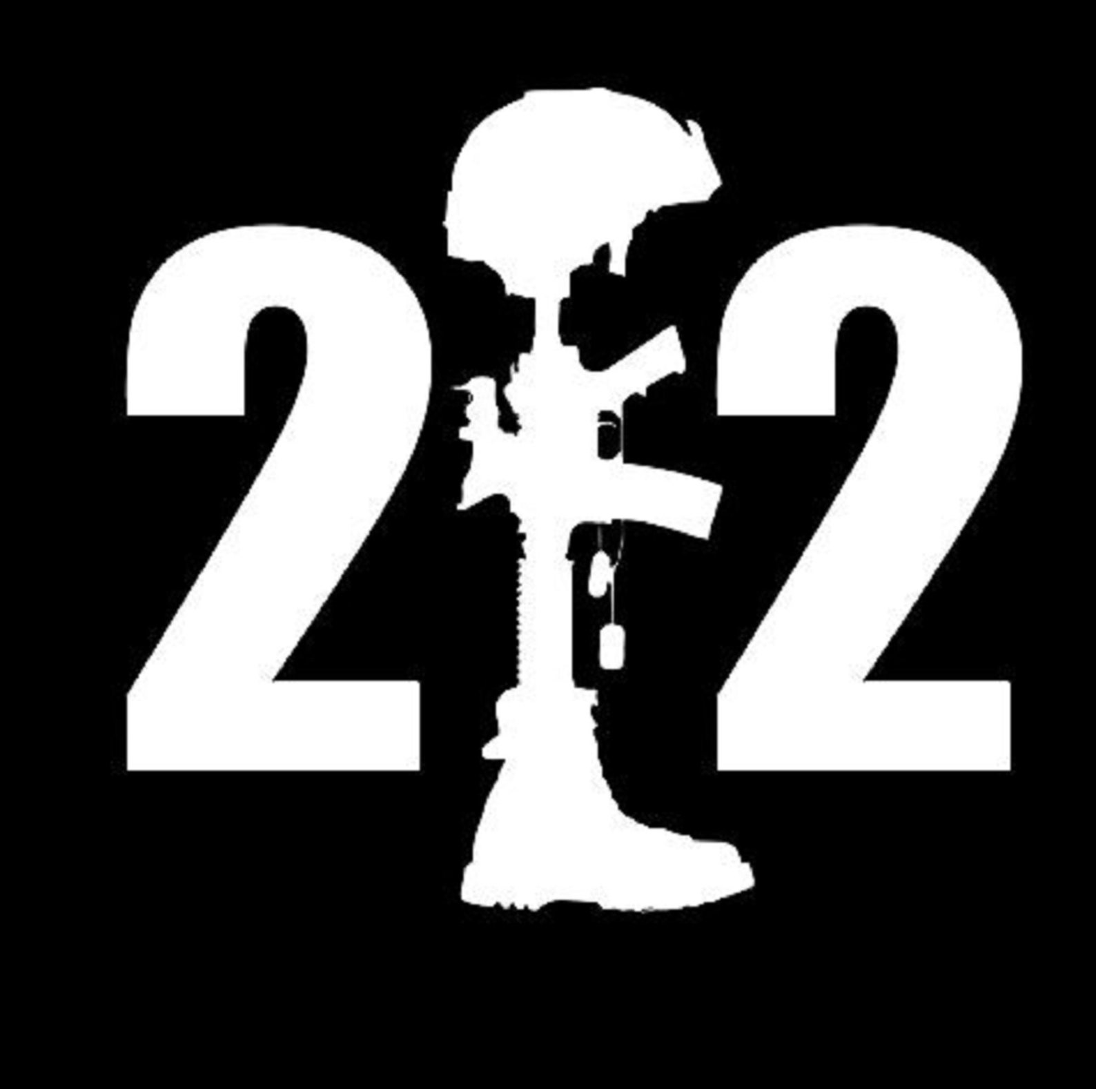 22 A Day Veteran Suicide Awareness Vehicle Window or Bumper | Etsy