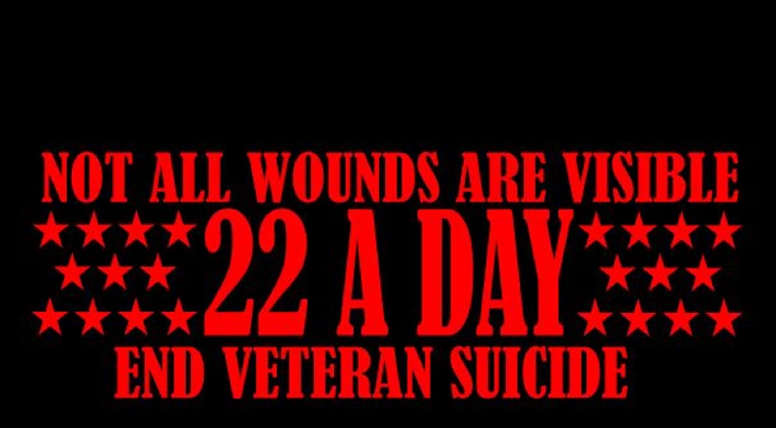 22 A Day Veteran Suicide Awareness Vehicle Window or Bumper | Etsy