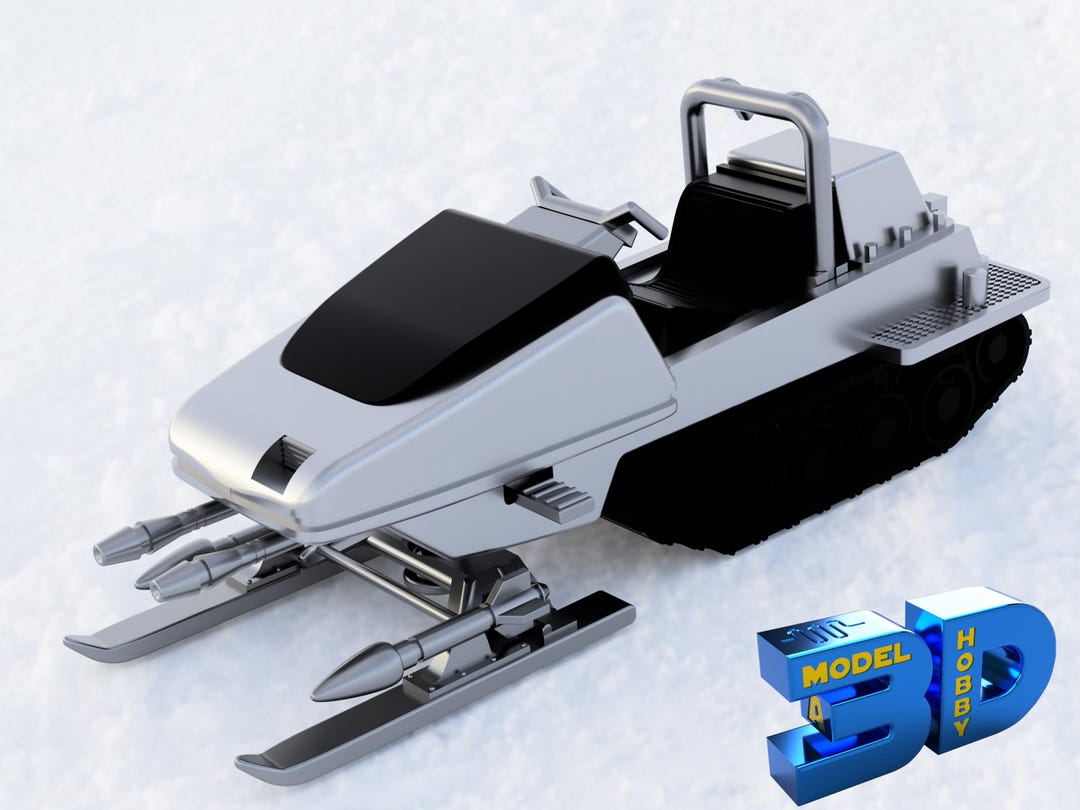 Polar Battle Bear Skimobile 3d STL Files for 3.75" / 6" / 12" Inch ...