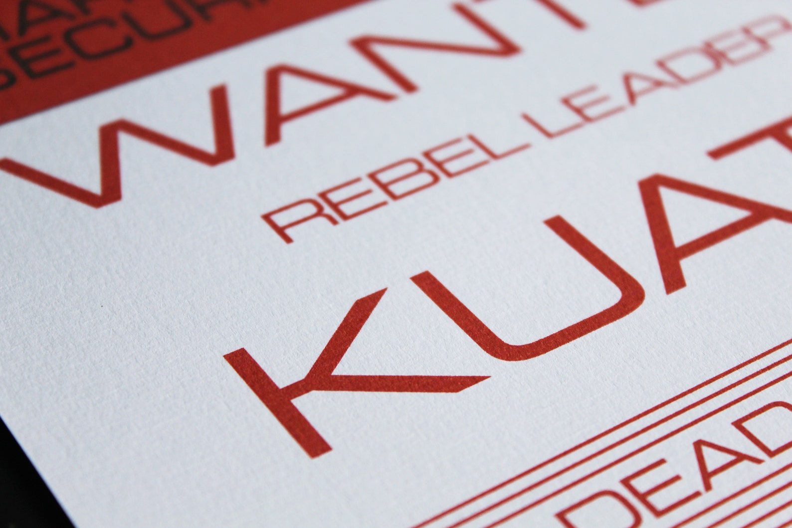 Total Recall KUATO REBEL LEADER Wanted Poster - Etsy