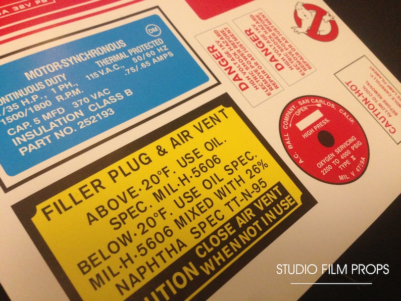 Ghostbusters Proton Pack - Replica Prop Decals / Stickers - Etsy