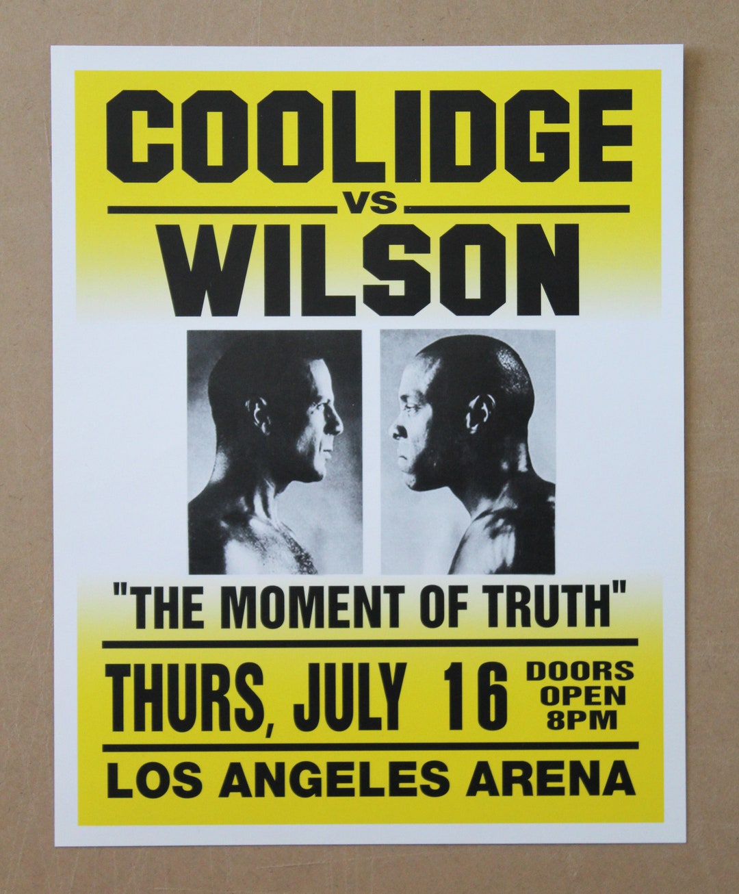 Pulp Fiction Boxing Poster - Coolidge V Wilson - Replica Prop - Etsy UK