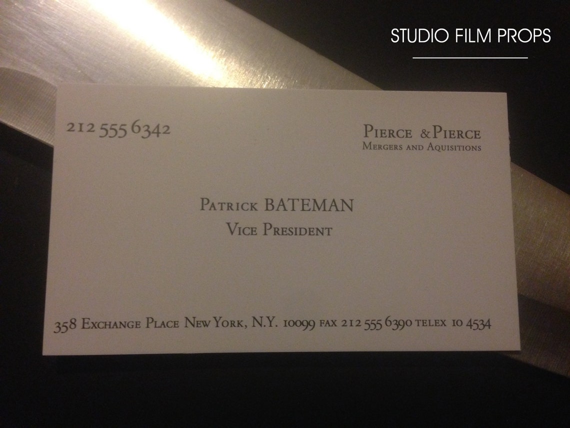 20 x American Psycho Patrick Bateman Visitenkarten Halloween Prop - Etsy.de