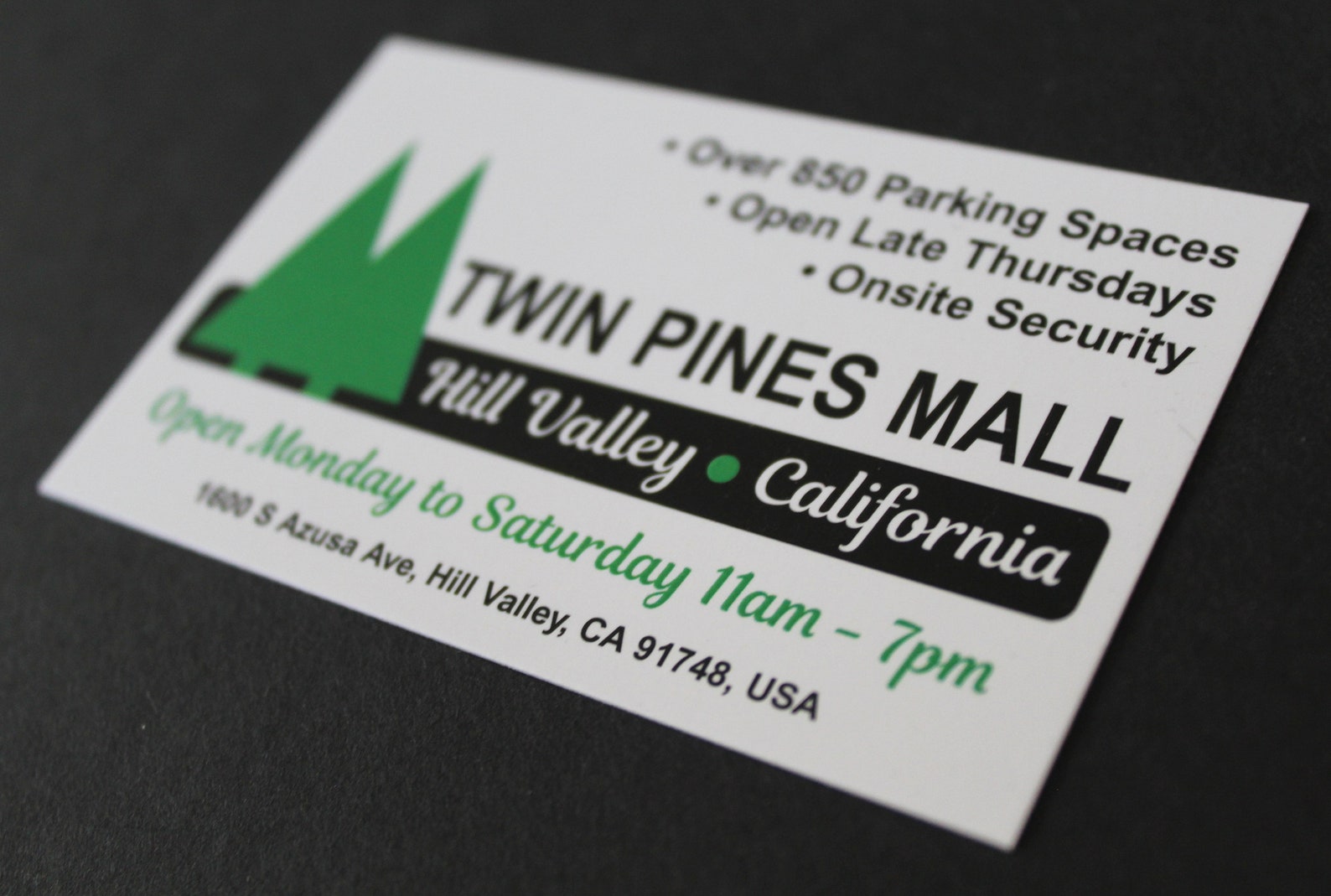 Back to the Future BTTF Twin Pines Mall / Lone Pin Mall | Etsy