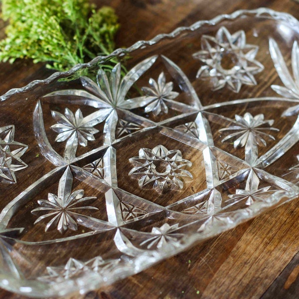 Cut Glass Tray - Etsy
