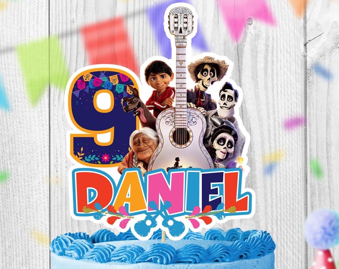 Coco Theme Cake Topper, Fiesta Mexicana Theme Cake Topper, Coco Theme ...