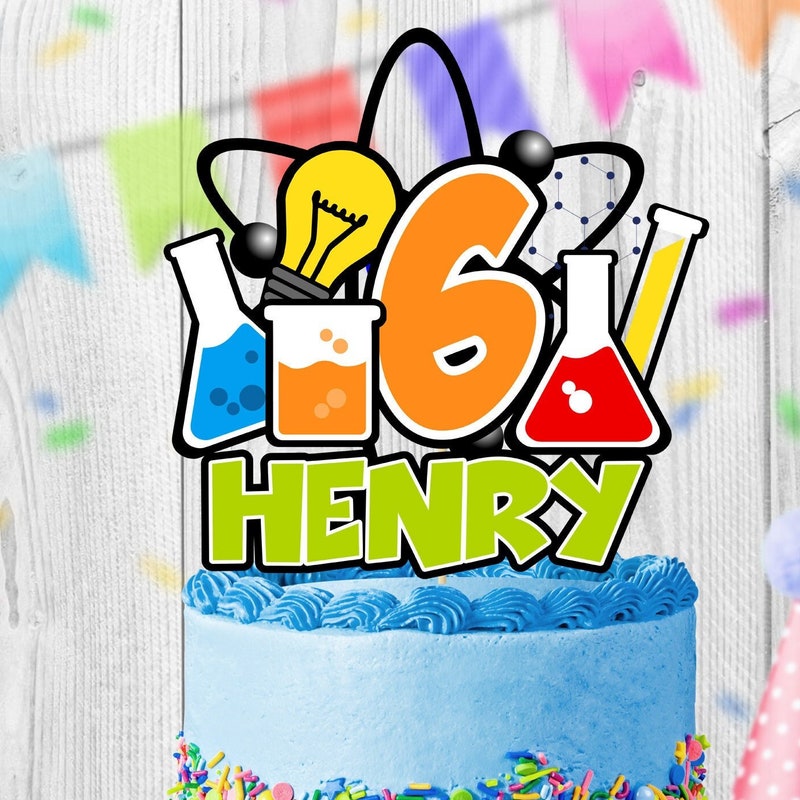 Science Cake Topper - Etsy