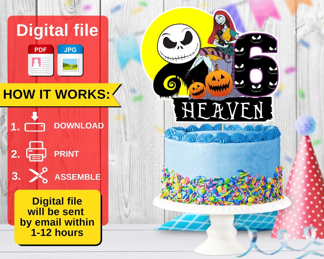 Personalized DIGITAL File Cake Topper, Cake Topper Birthday Party Cake ...