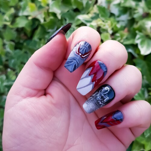 The Falcon and the Winter Soldier False Nails - Etsy