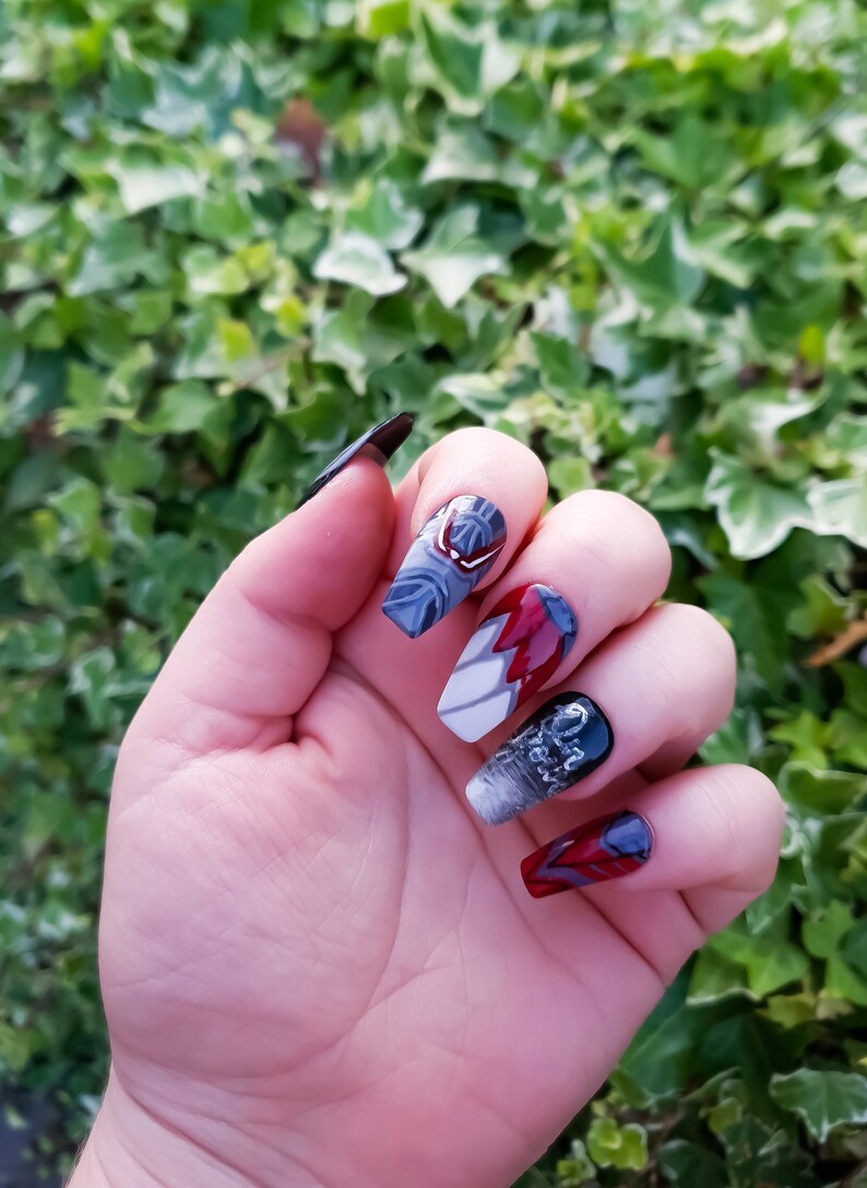 The Falcon and the Winter Soldier False Nails - Etsy