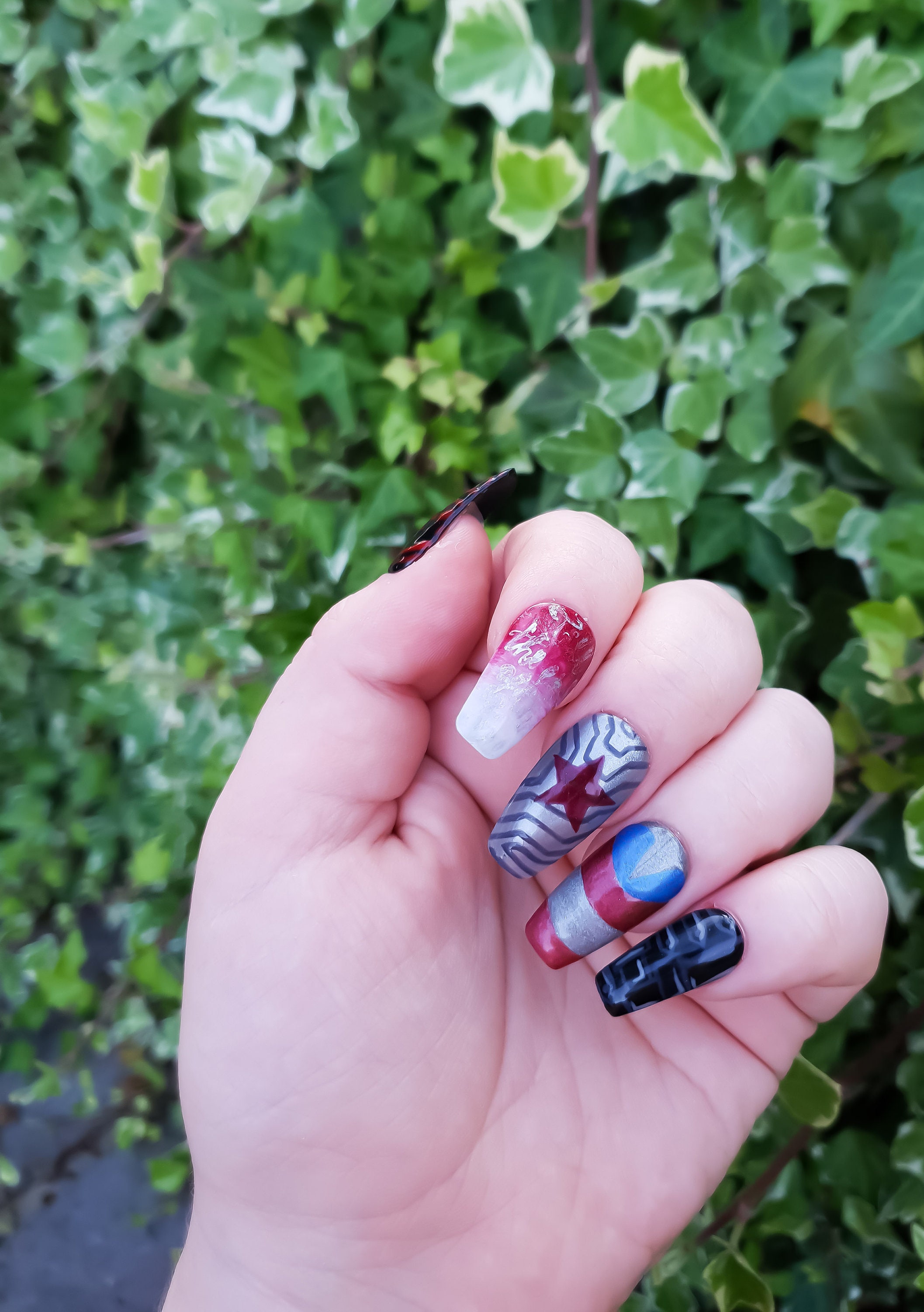 The Falcon and the Winter Soldier False Nails - Etsy