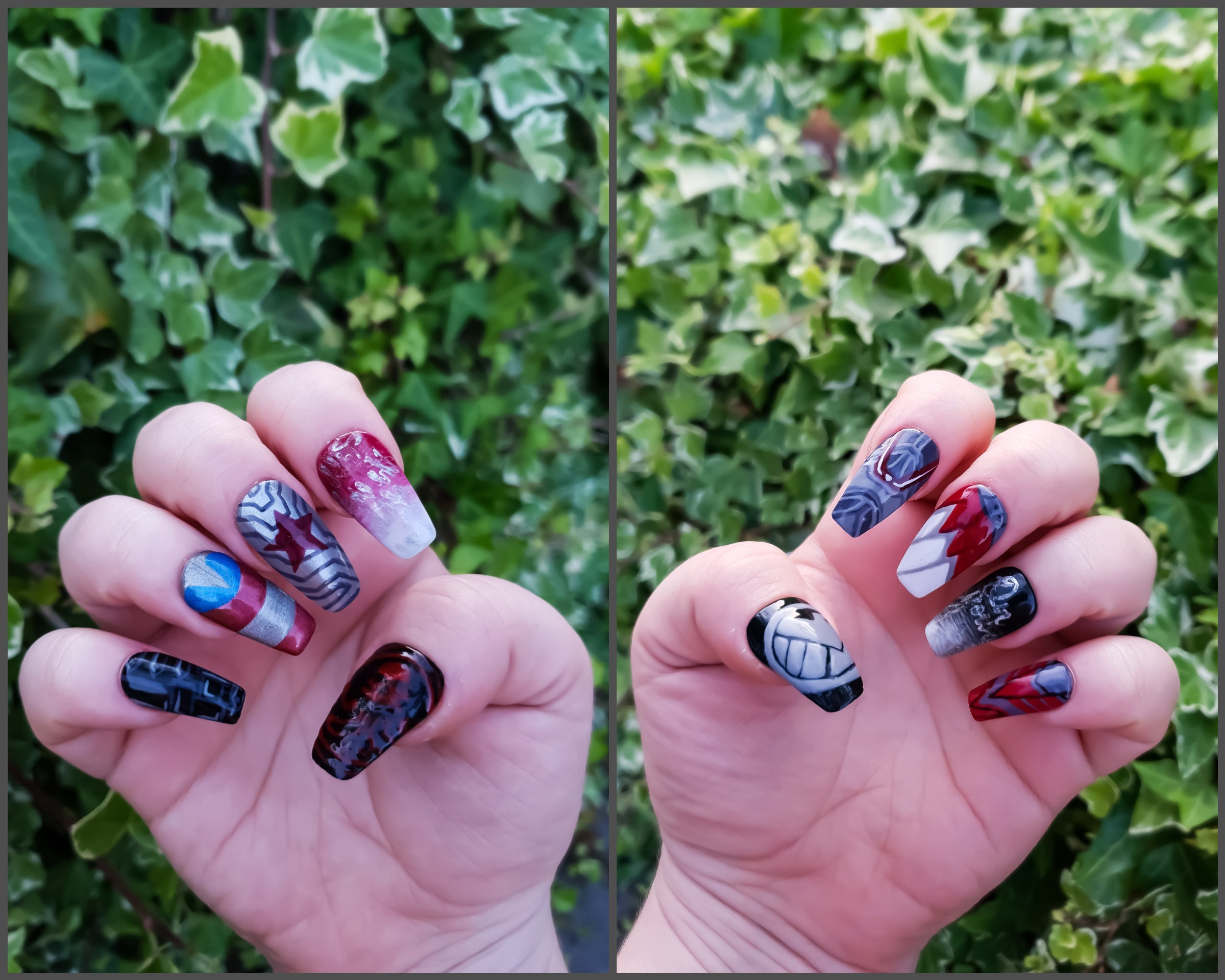 The Falcon and the Winter Soldier False Nails - Etsy
