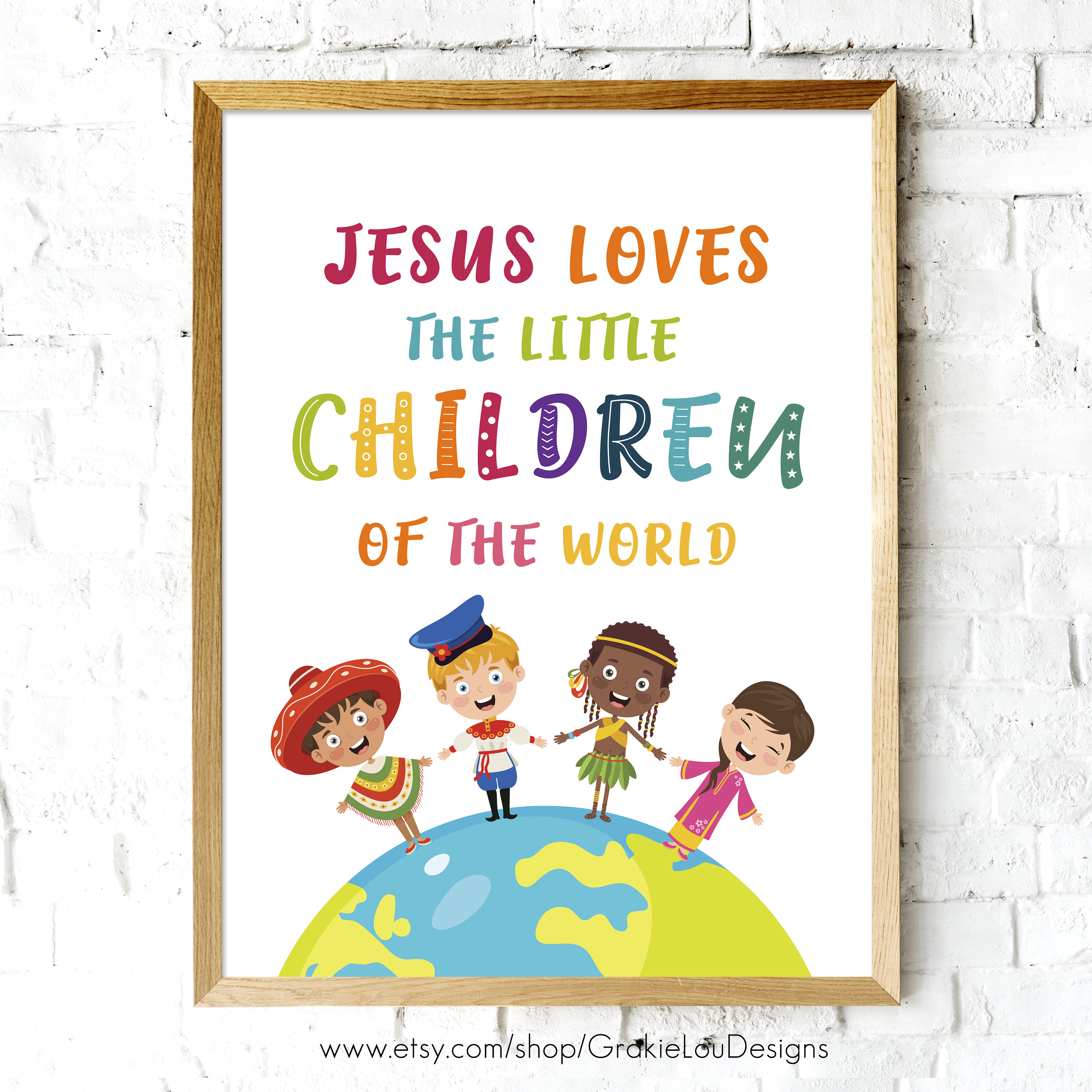 Jesus Loves the Little Children of the World Instant Digital Download ...