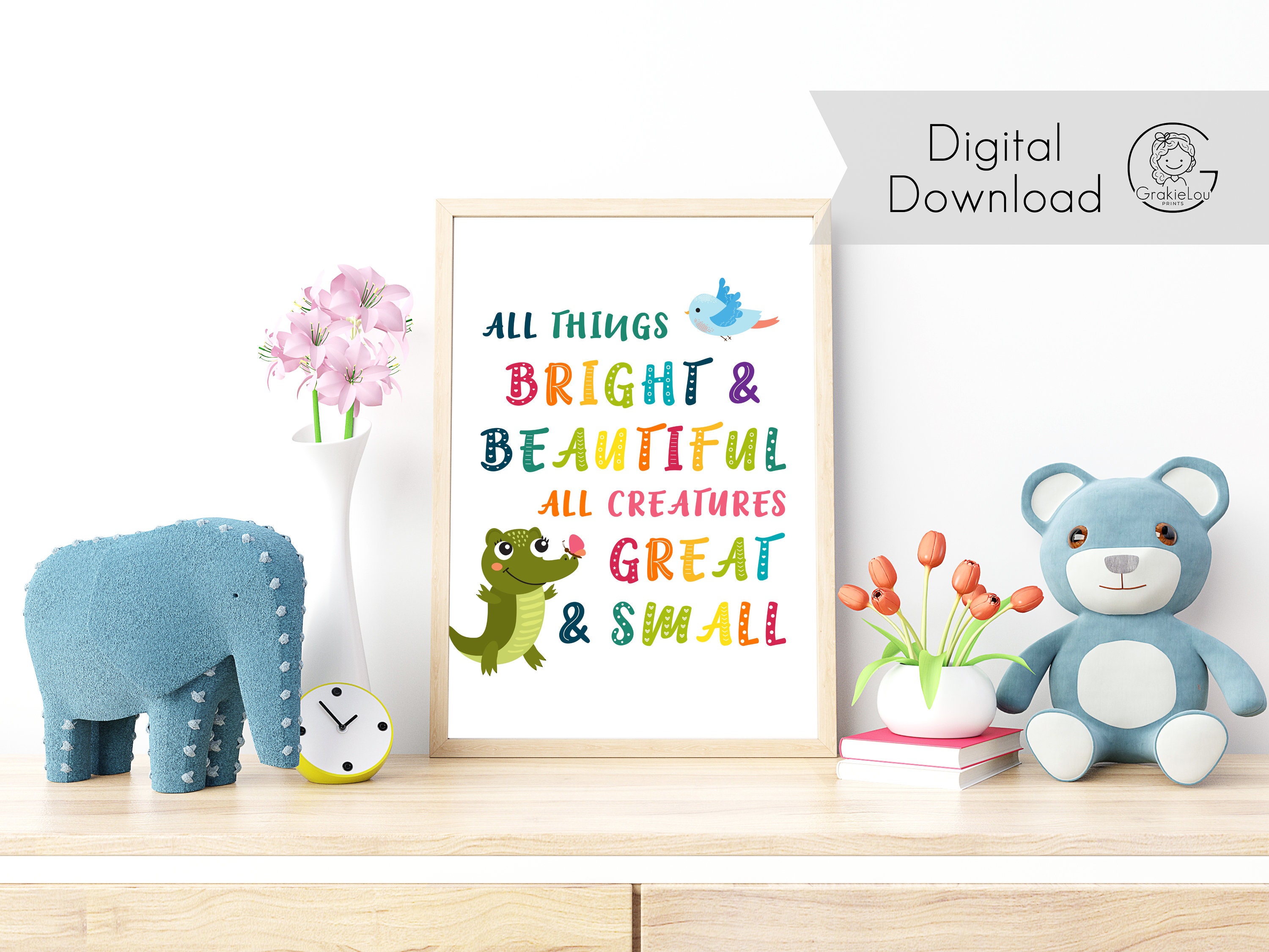All Things Bright and Beautiful Instant Digital Download Sunday School ...