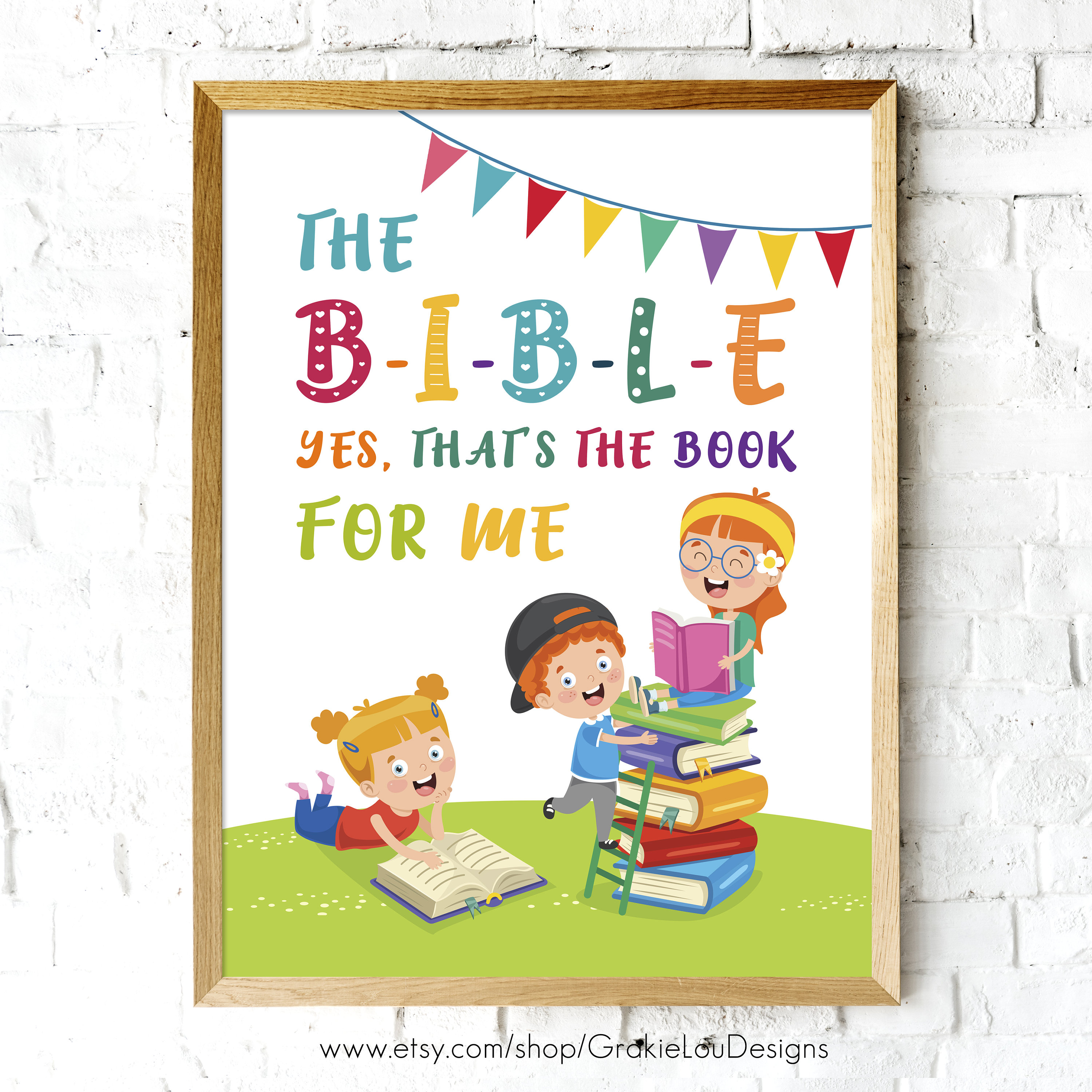 The B-I-B-L-E Sunday School Song Poster - Instant Digital Download ...